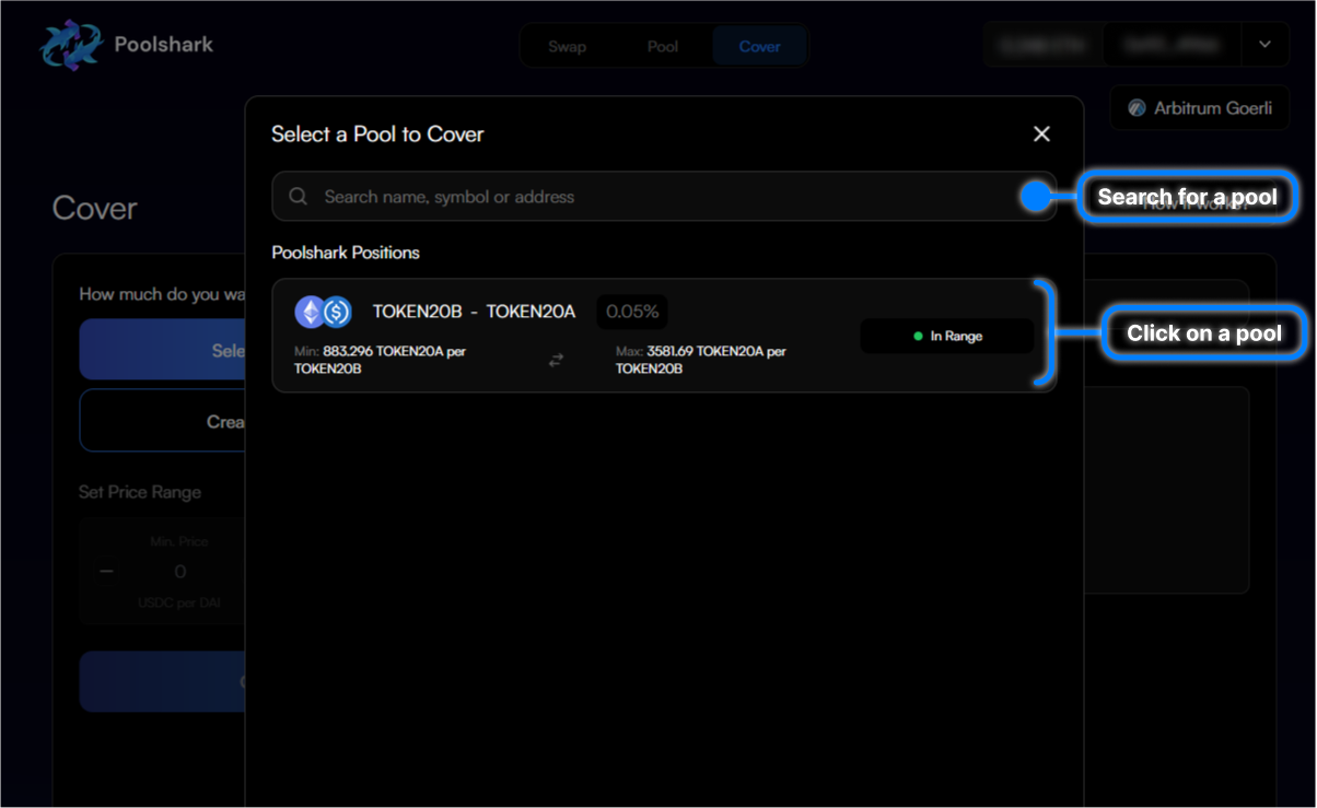 How to Cover - Poolshark Docs